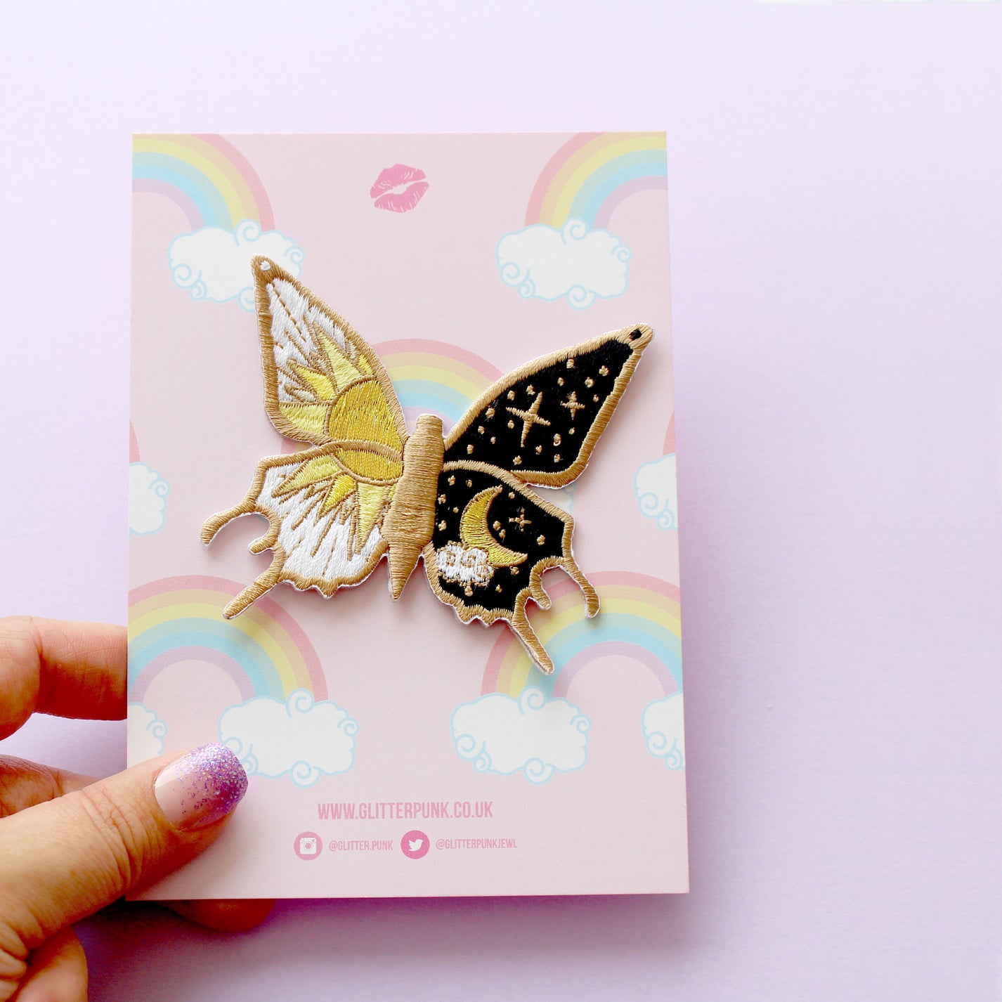 Butterfly Iron-on Patch – Glitter Punk