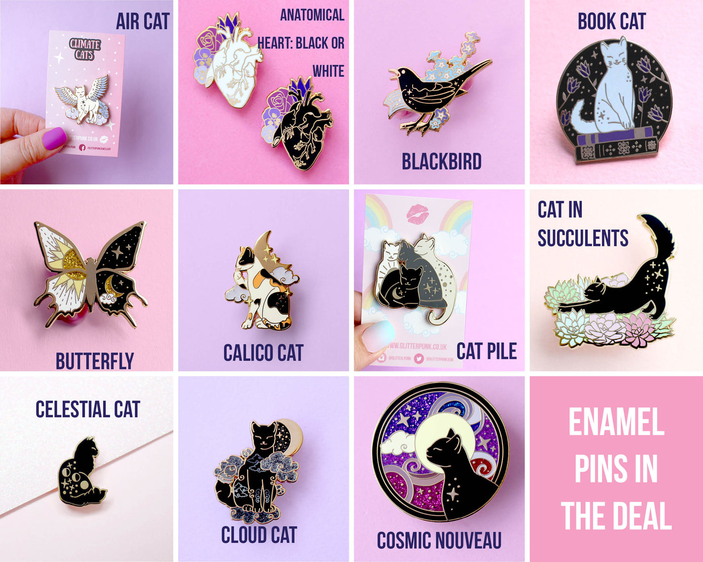 2 pin deal – Glitter Punk