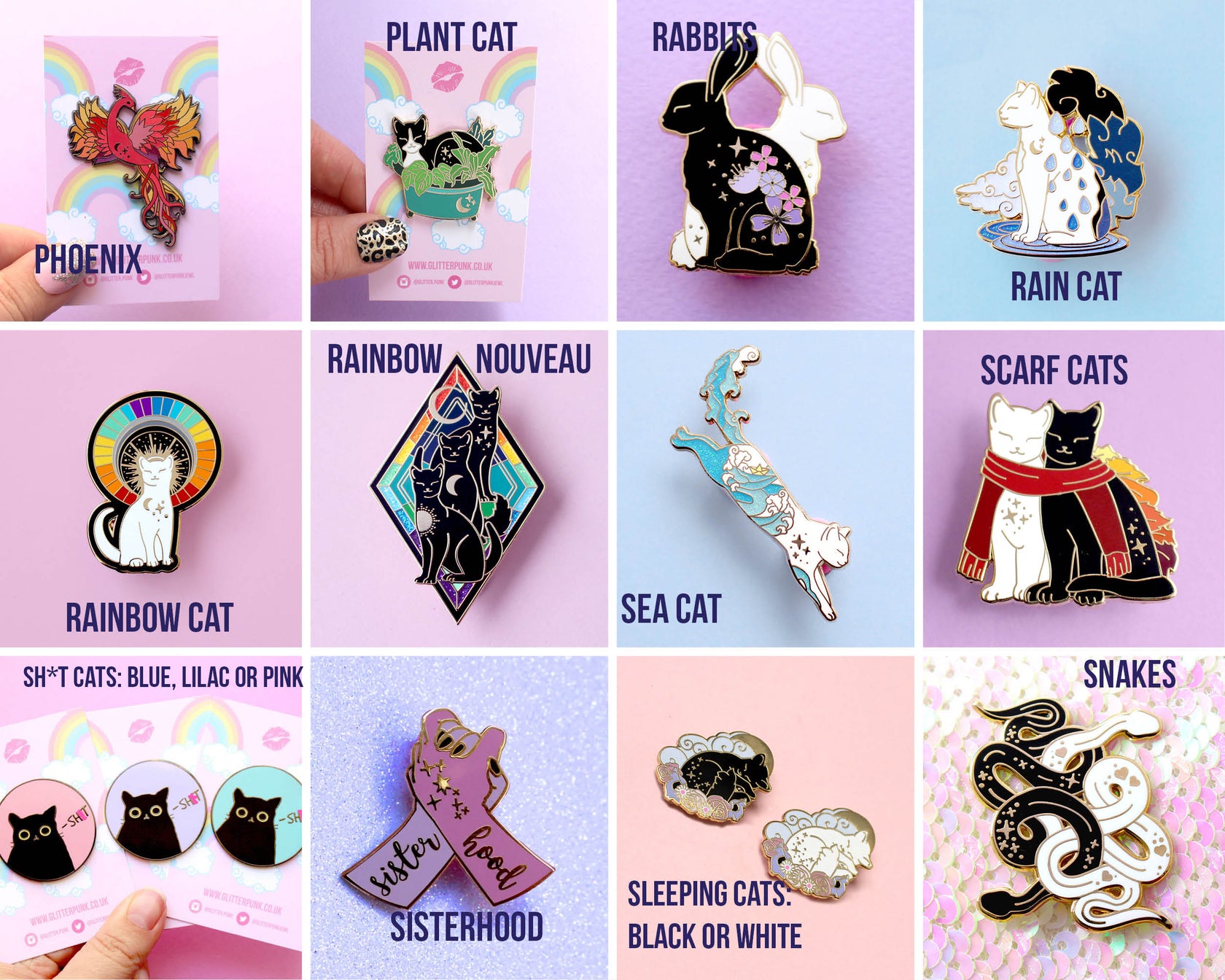 5 pin deal – Glitter Punk