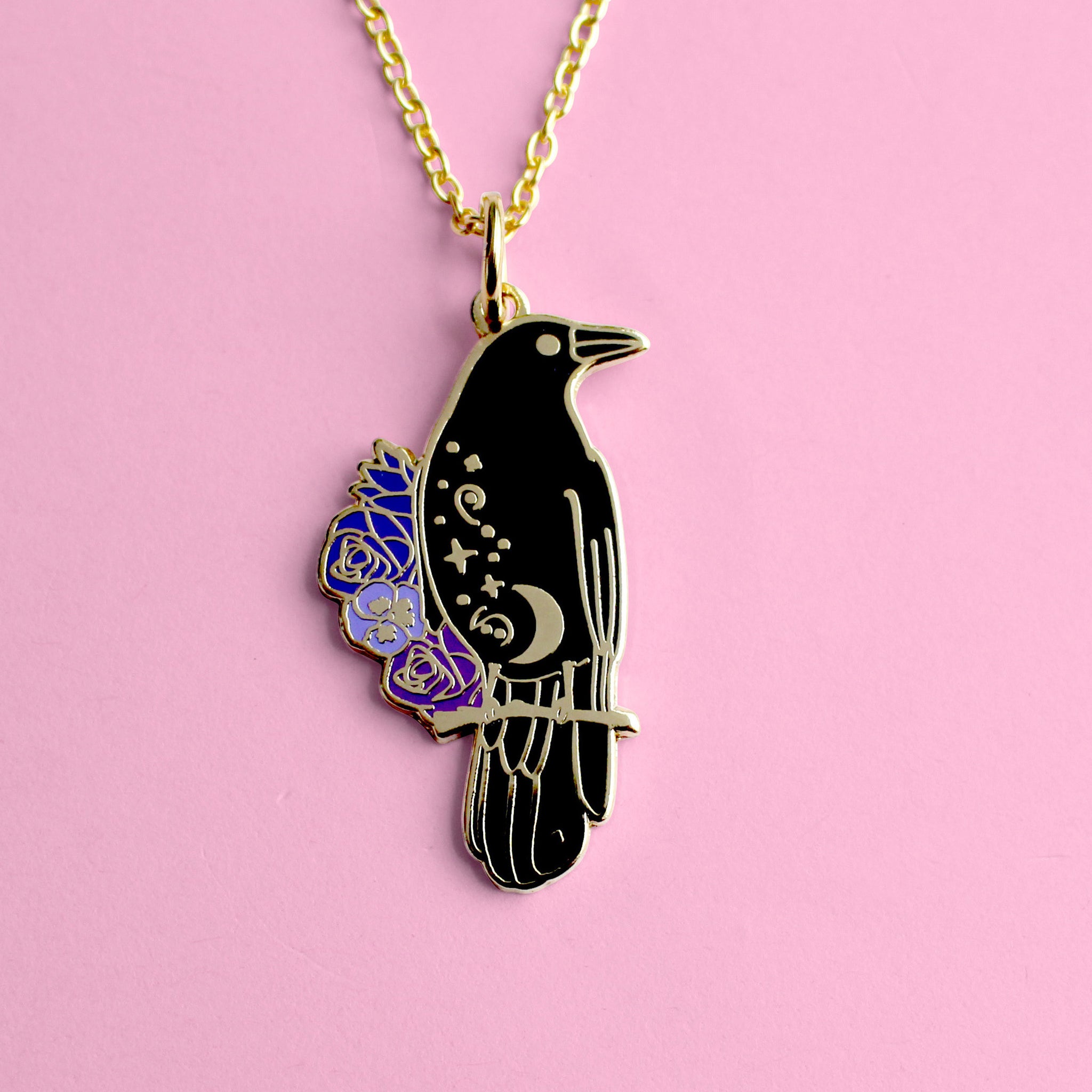 Crow necklace – Glitter Punk