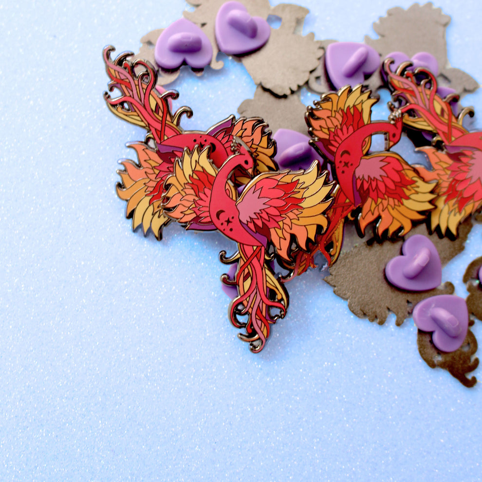 Phoenix pin – Glitter Punk