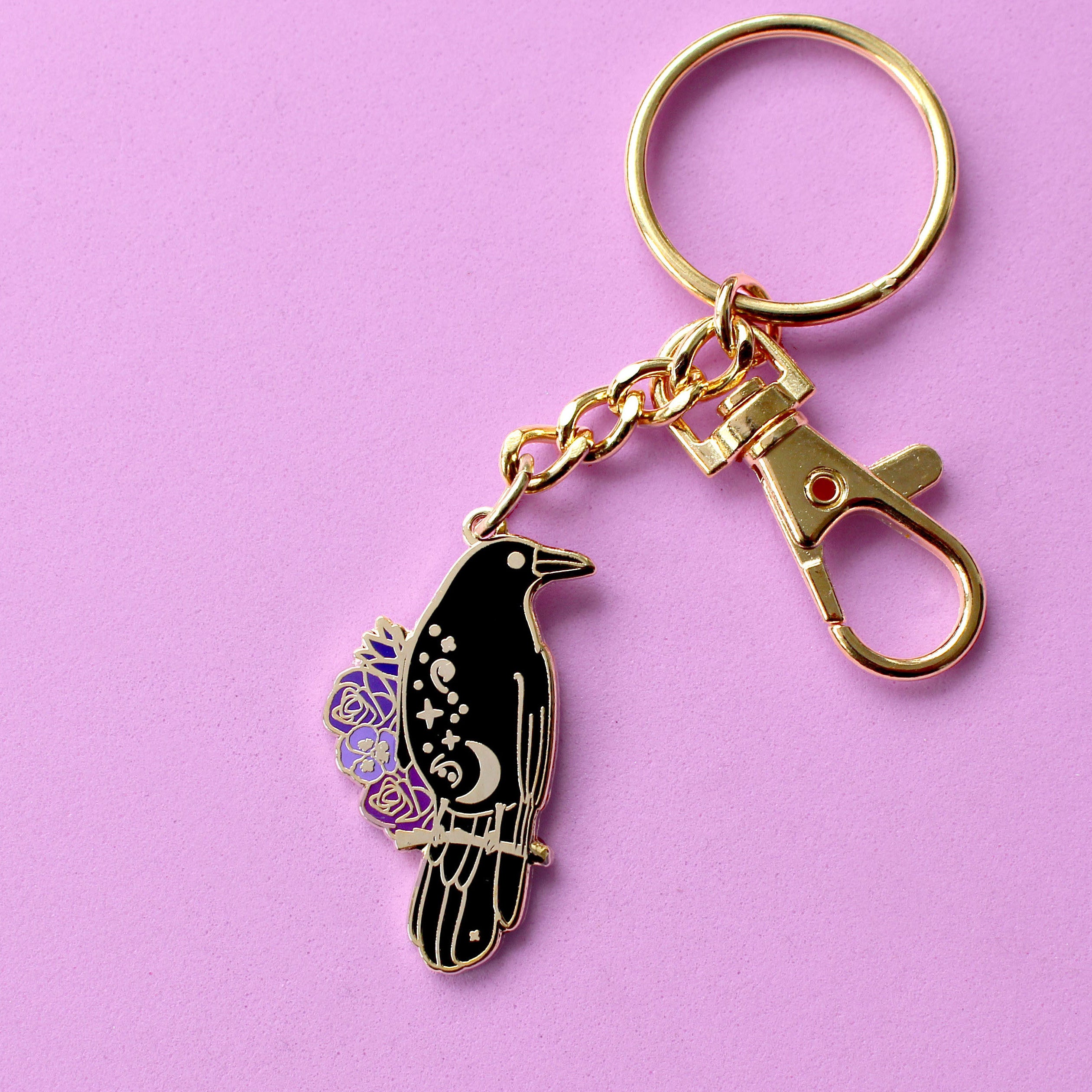 Crow Keychain – Glitter Punk