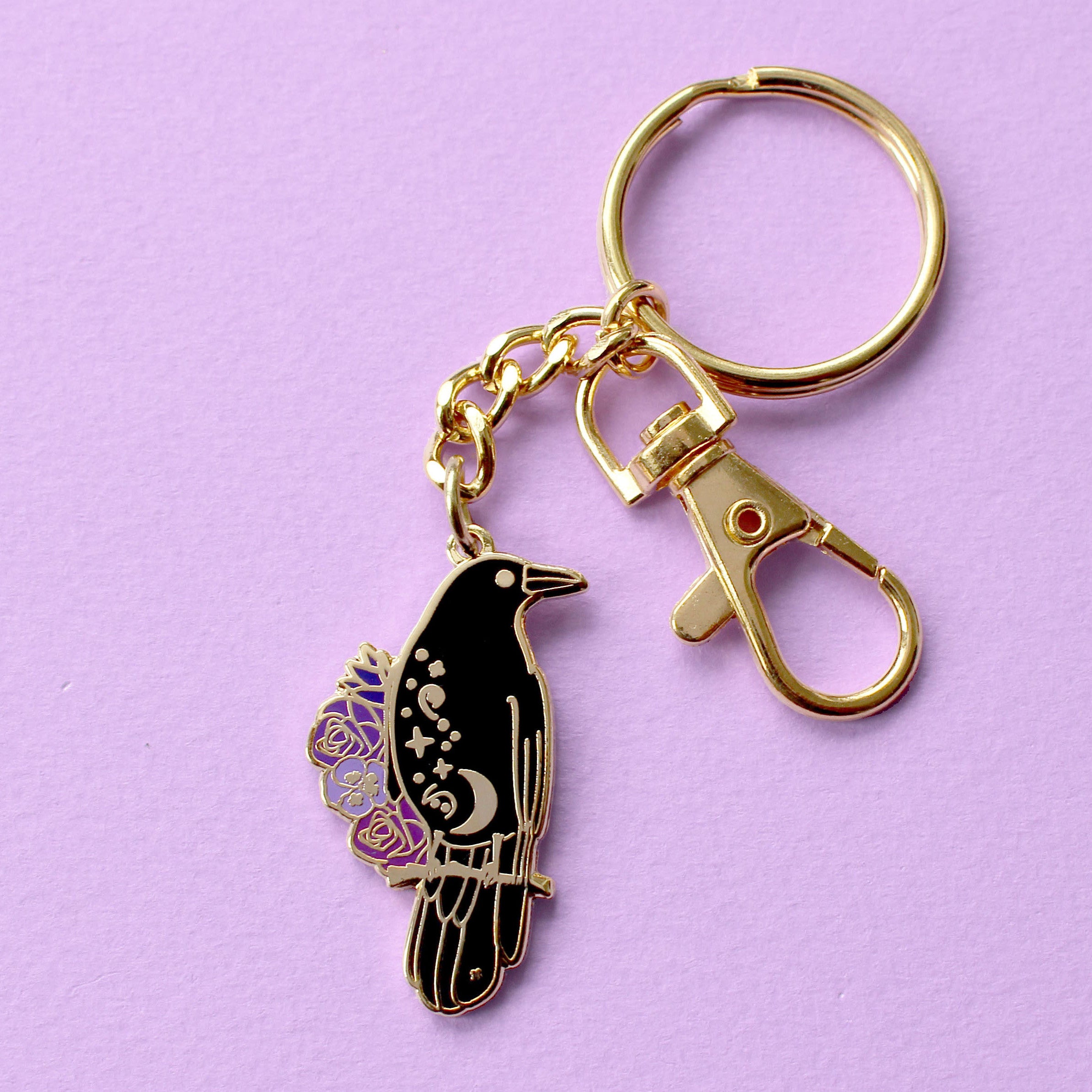 Crow Keychain – Glitter Punk