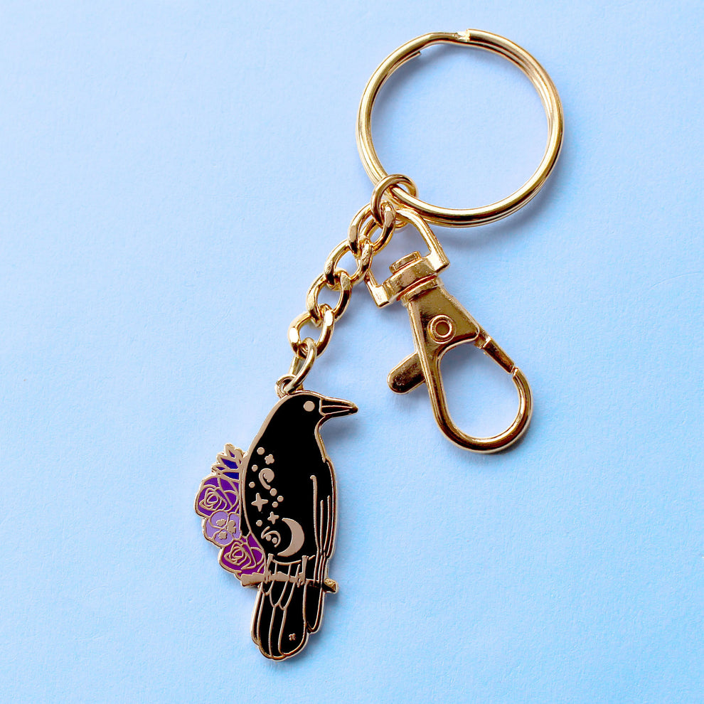 Crow Keychain – Glitter Punk