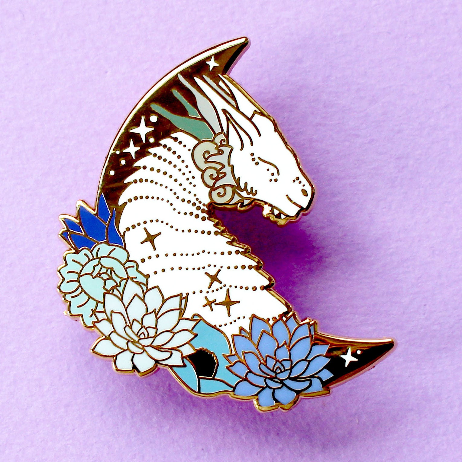 Dragon enamel pin – Glitter Punk