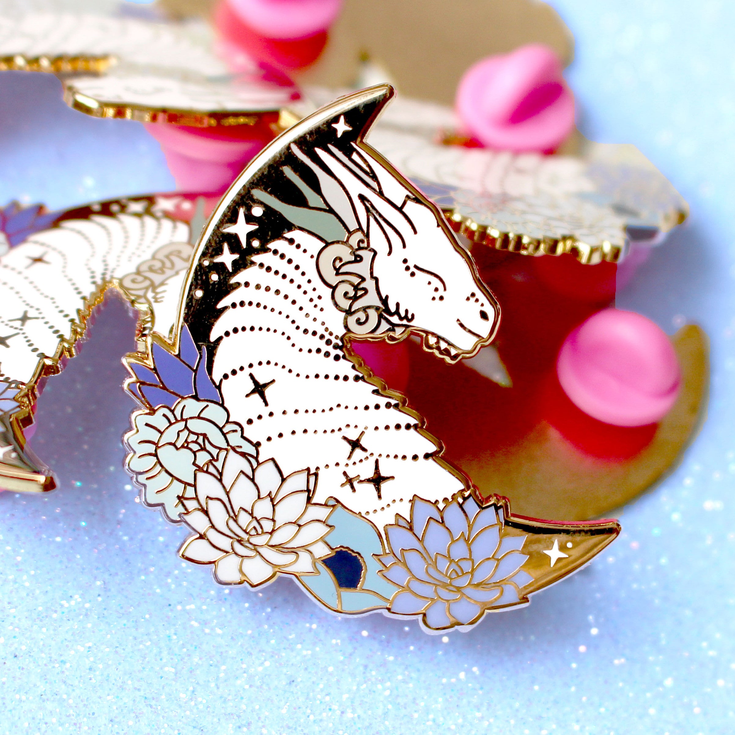 Dragon enamel pin – Glitter Punk