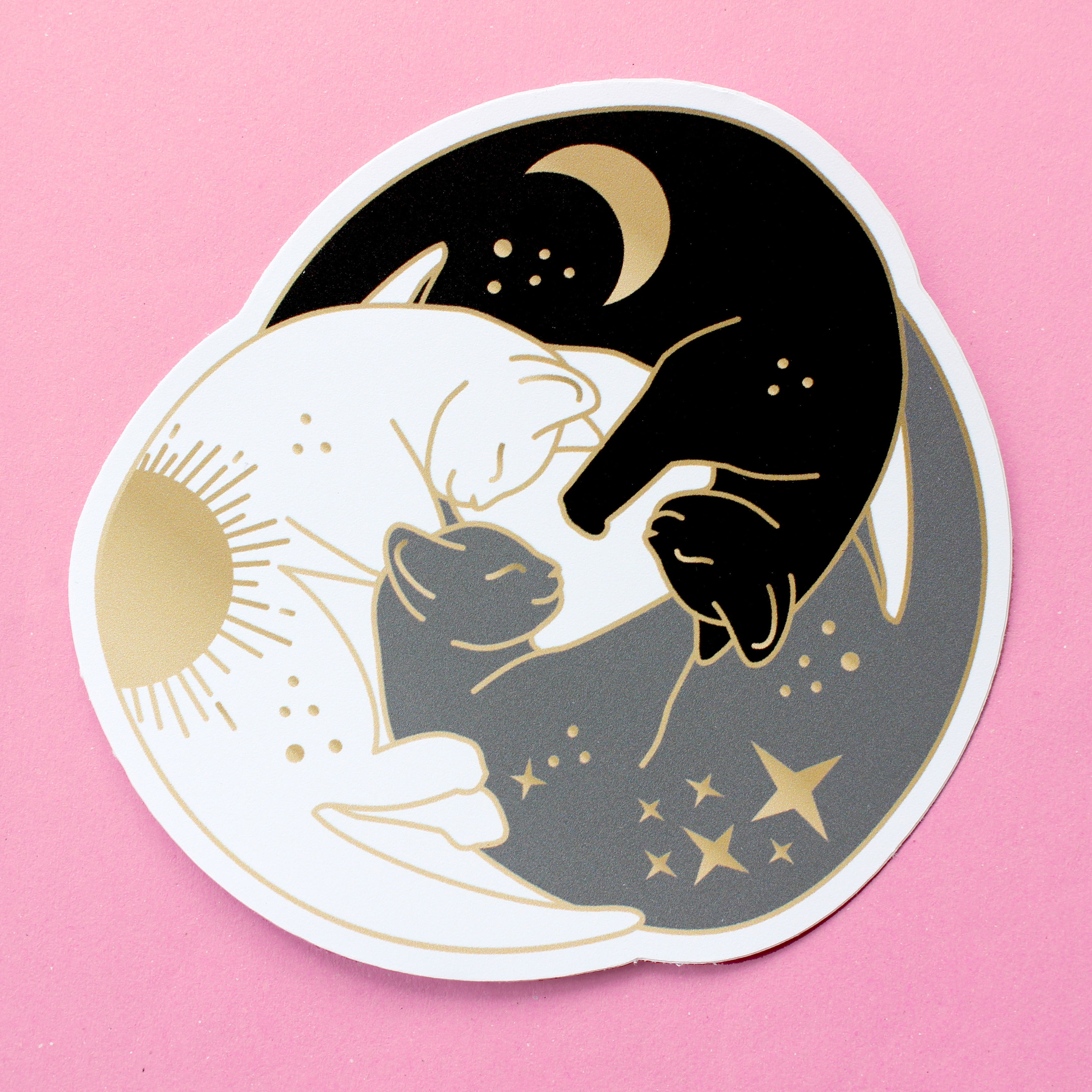 Trio of cats sticker – Glitter Punk