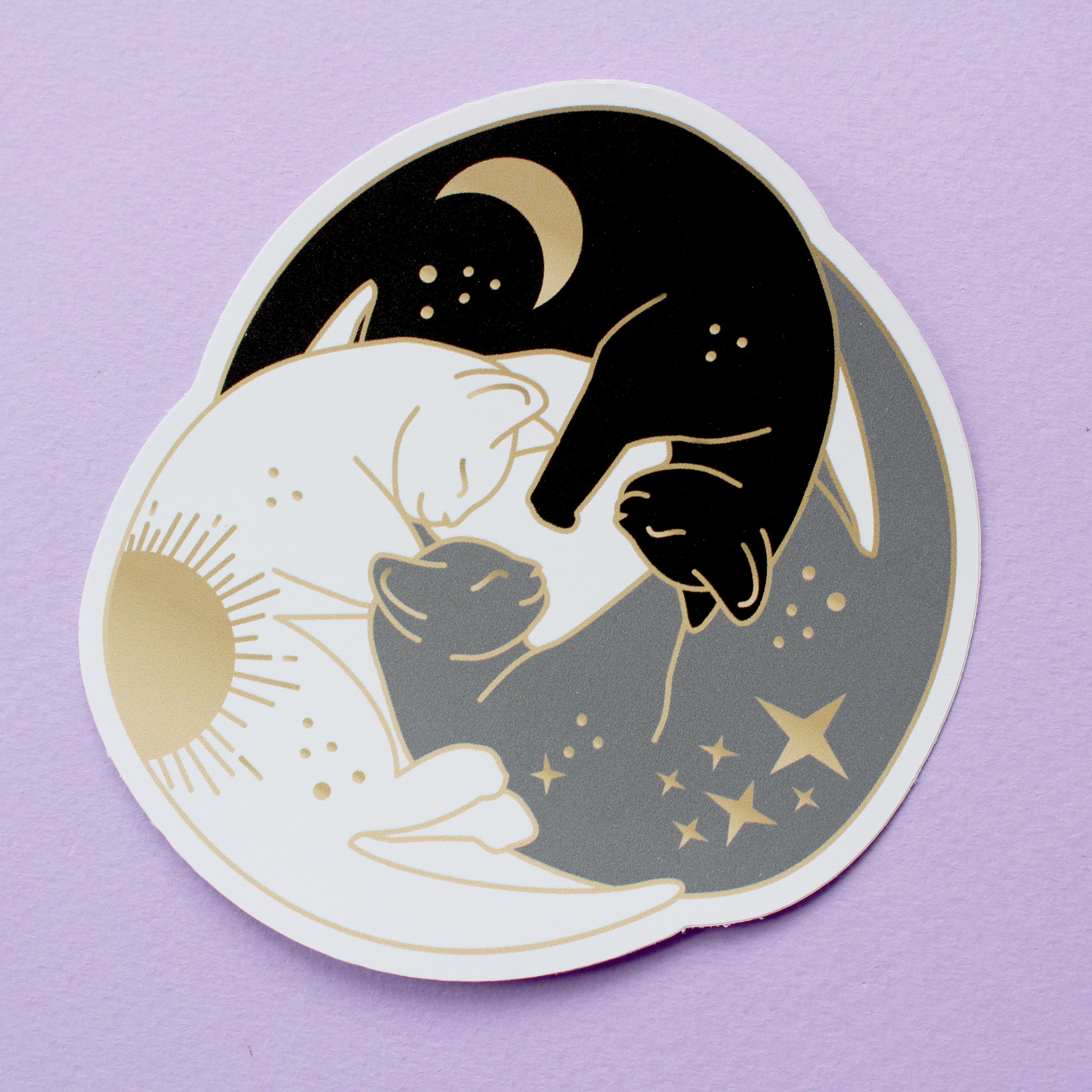 Trio of cats sticker – Glitter Punk
