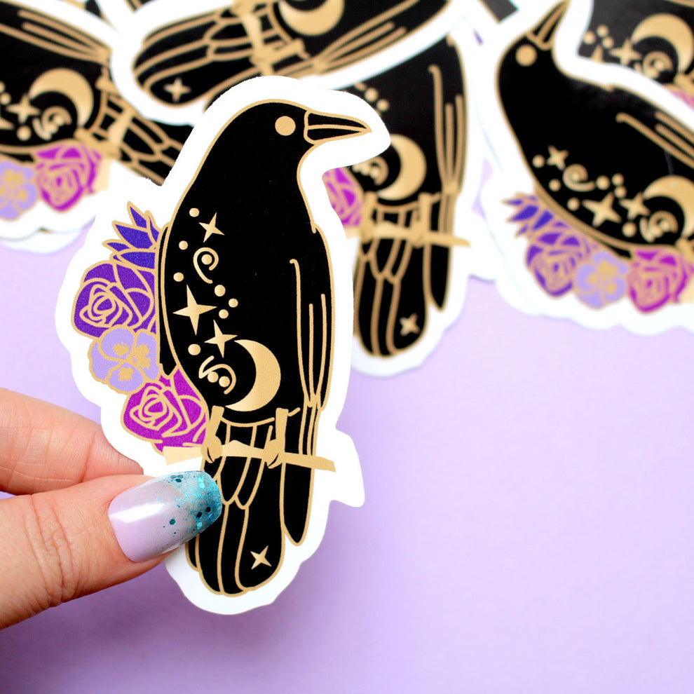 Crow Sticker – Glitter Punk