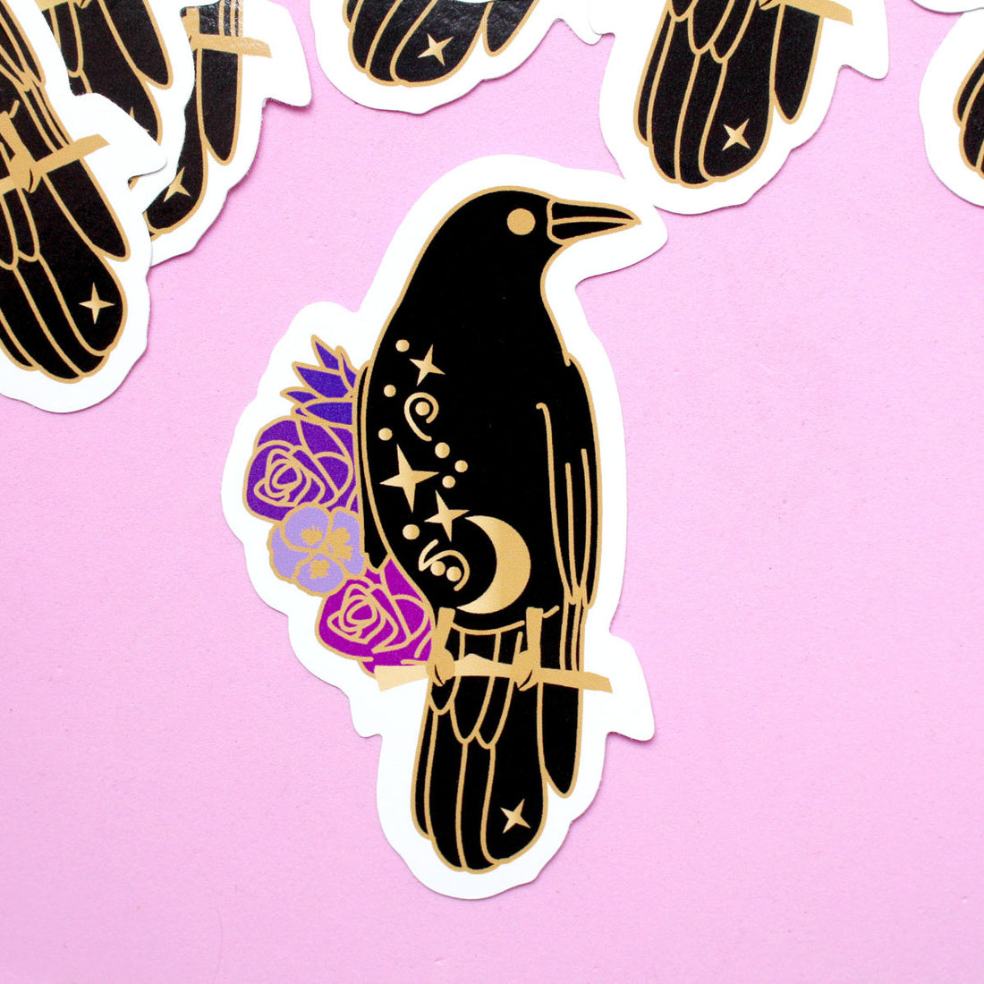 Crow Sticker – Glitter Punk