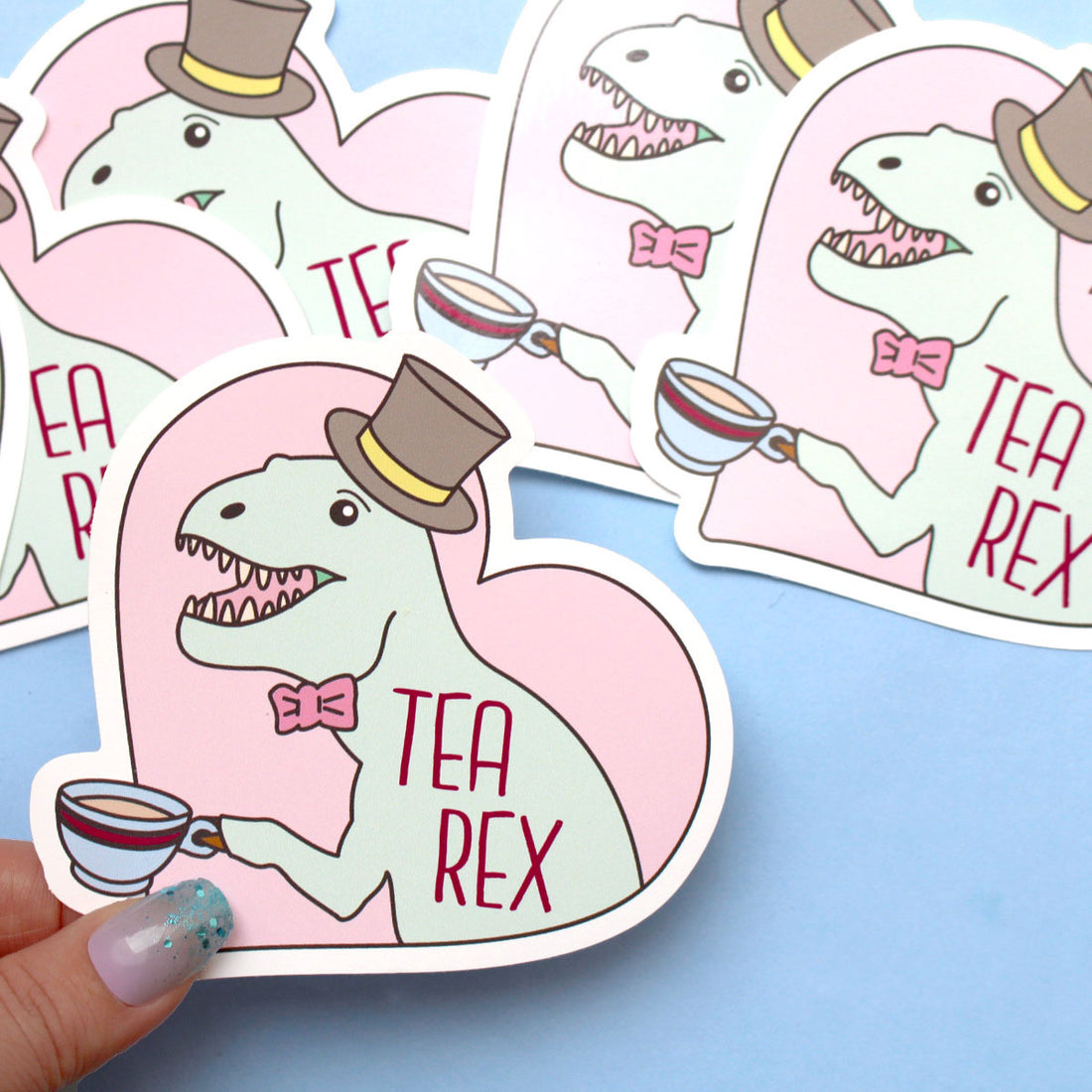 Tea Rex Sticker – Glitter Punk